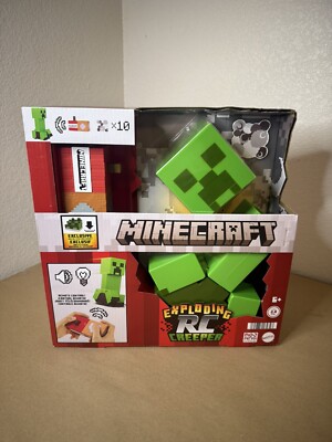 Minecraft Exploding RC Creeper Car Lights & Sounds w/DLC Code Mattel ...
