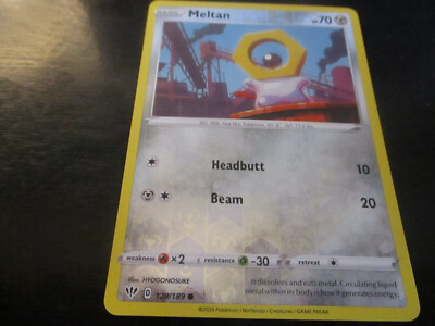 MELTAN HOLO pokemon CARD #129/189 2020 MInt condition 70HP | eBay