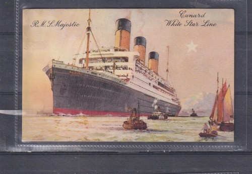 GREAT BRITAIN, " RMS MAJESTIC '', CUNARD WHITE STAR LINE, c1934 ppc ...