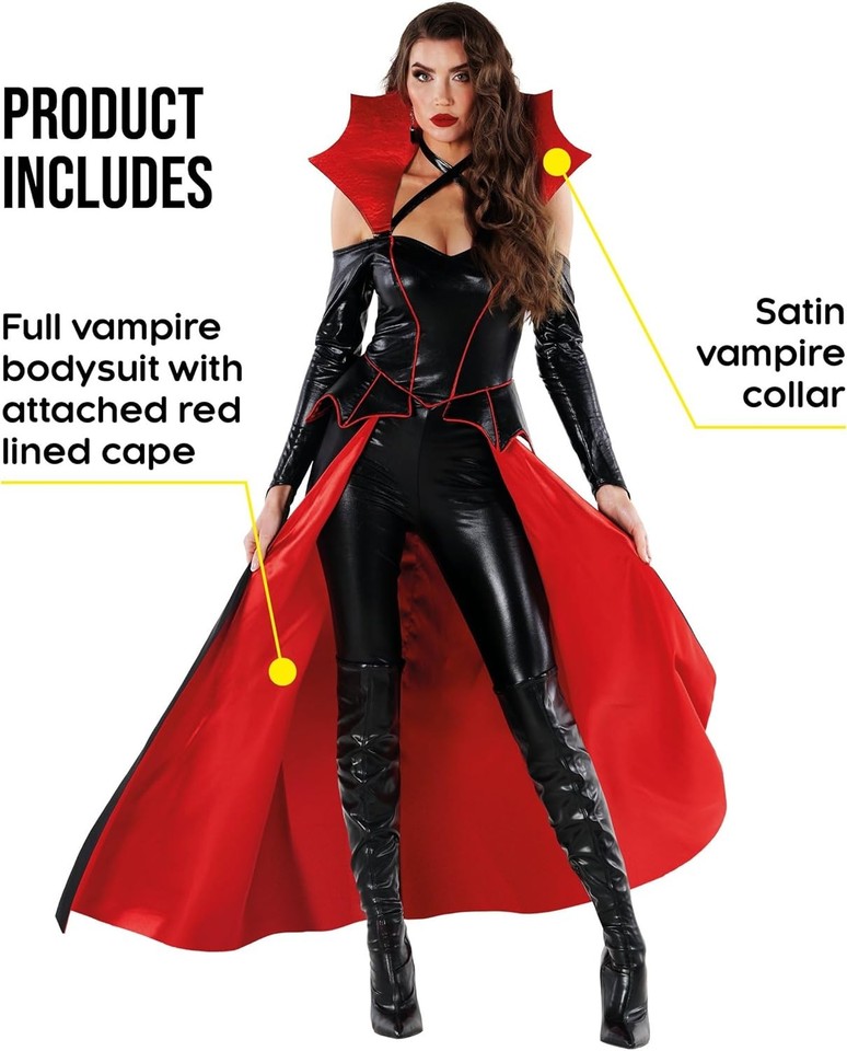 Morph Women's Adult Vampire Bodysuit Vampiress Costume For Woman X ...