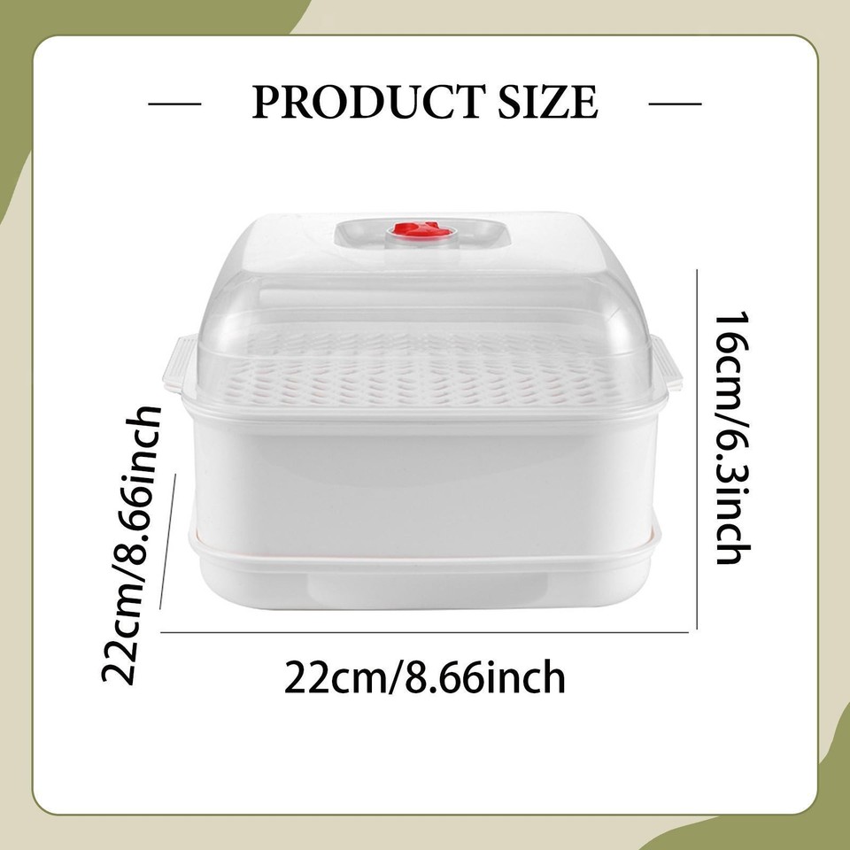 Microwave Steamer Micro Cookware with Lid Steam Bun Vegetable Box ...