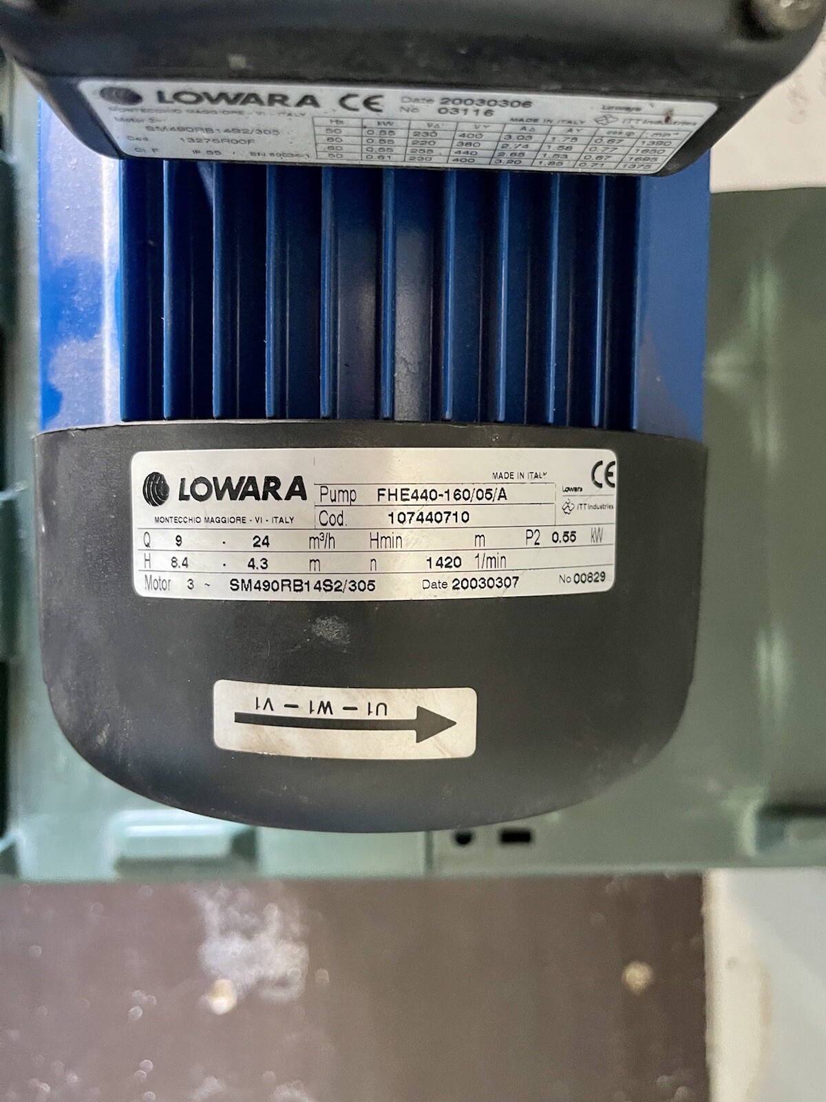 Lowara FHE4 40-160/05 415V End Suction Pump 107440710 #3142 | eBay UK