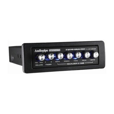 AUDIOPIPE EQ-57MOTO 5 BAND 7V LINE DRIVER CAR AUDIO GRAPHIC EQUALIZER ...