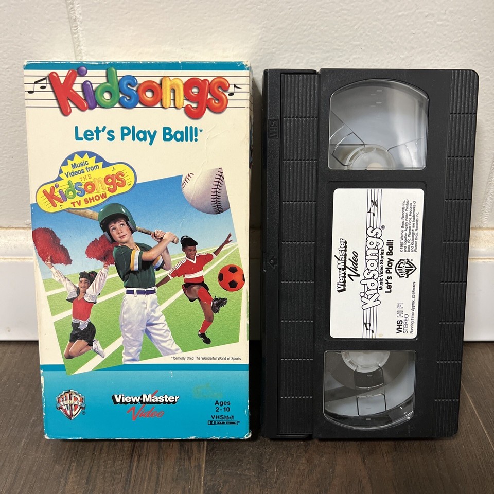 Kidsongs Let’s Play Ball! VHS 1987 WB View Master Video Baseball Music ...