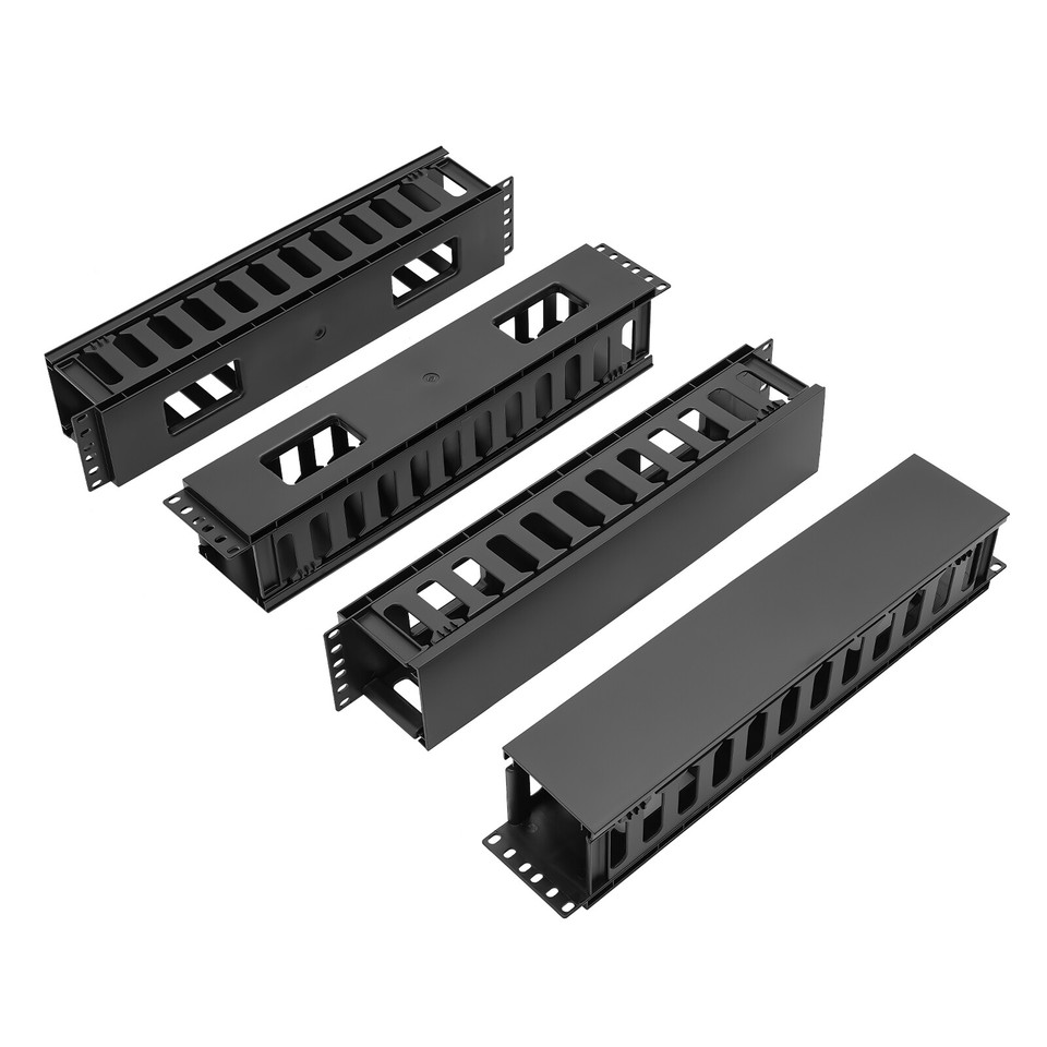 4 Pack Horizontal Rack Mount Cable Management, Cable Organizer, Cable ...