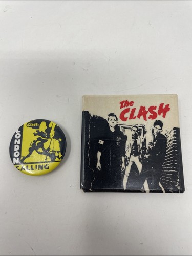 Vintage Original 80s The Clash Pin Pinback Badge Punk Rock Band Button ...