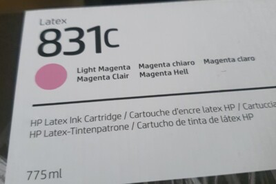 HP Latex 831c Ink Cartridge Light Magenta GENUINE 775ML CZ699A Mixed ...