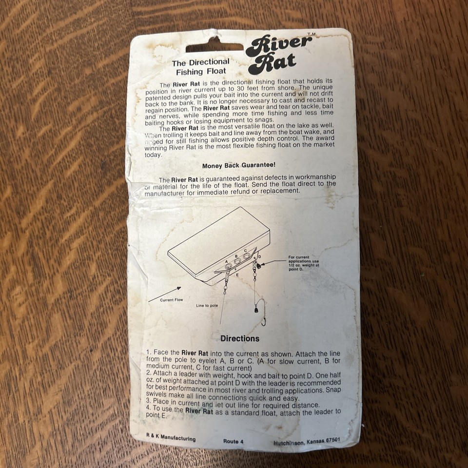 Vintage River Rat Directional Fishing Float | eBay