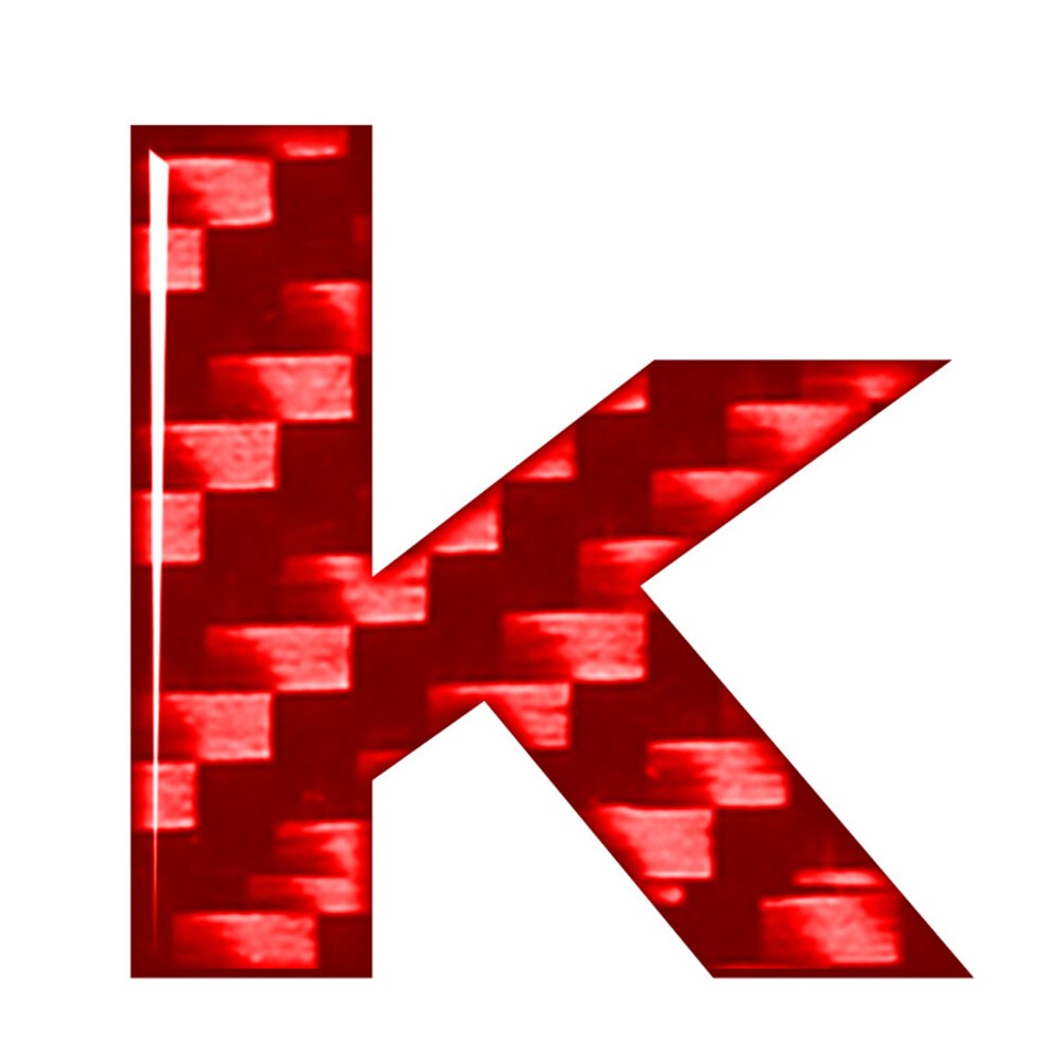 Window Door Wall Badge Emblem Lowercase Alphabet Letter k Decals ...