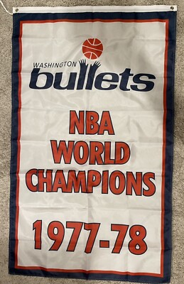 Washington Bullets NBA World Champions Banner/Flag 1977-1978 2’x3’ | eBay