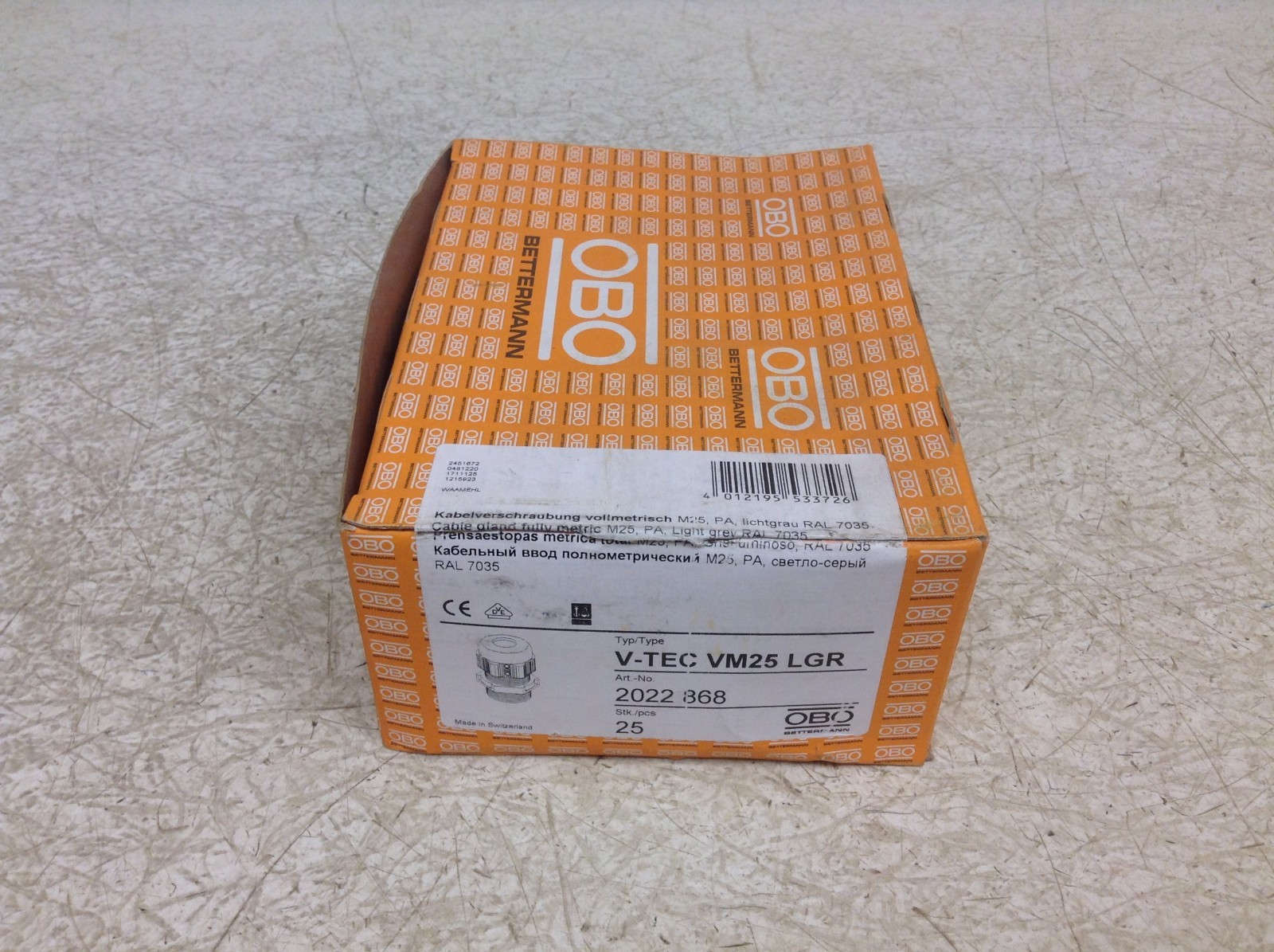 OBO Bettermann V-Tec VM25 LGR Cable Protection Ring 2022 868 Box of 25 ...