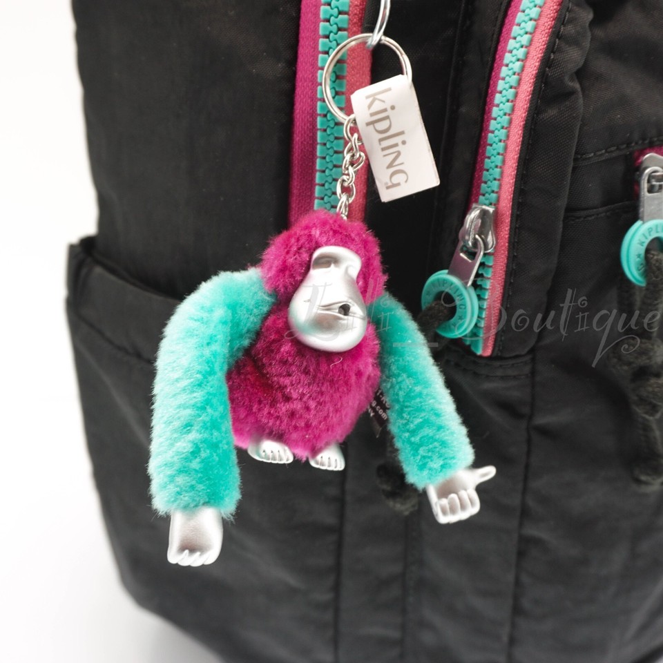 Kipling Seoul Backpack Laptop Travel Bag KI4215 Polyester Rainbow Fun Jet Black | eBay