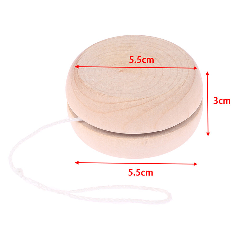 Wooden Yoyo Toy Color Mini Round DIY Baby Yoyo Ball Hand-Made Crafts Yo ...