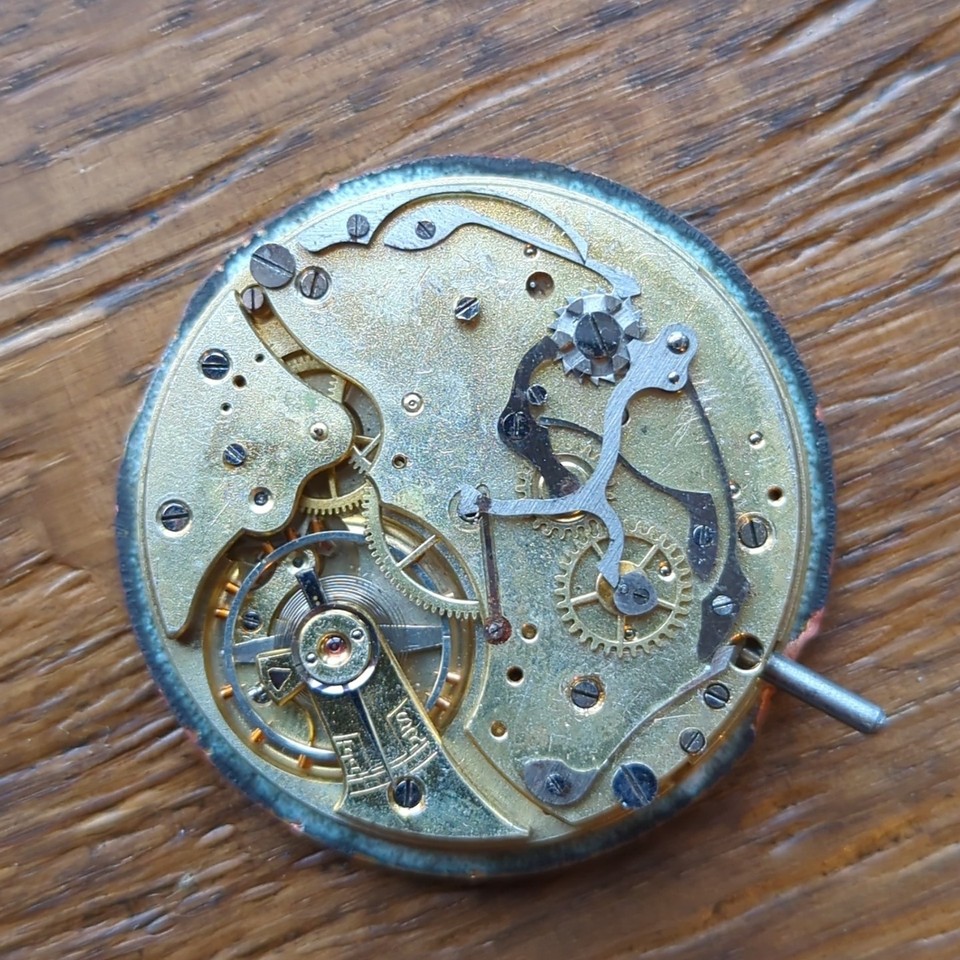 Partial Chronograph Pocket Watch Movement for Parts, Good Balance (K48 ...