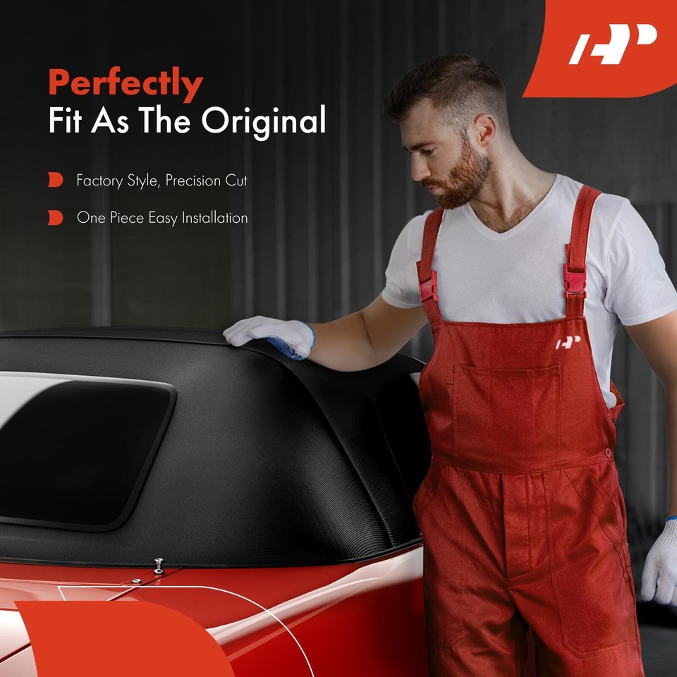 Black Convertible Soft Top w/ Glass Window & Rain Rail for Mazda Miata ...