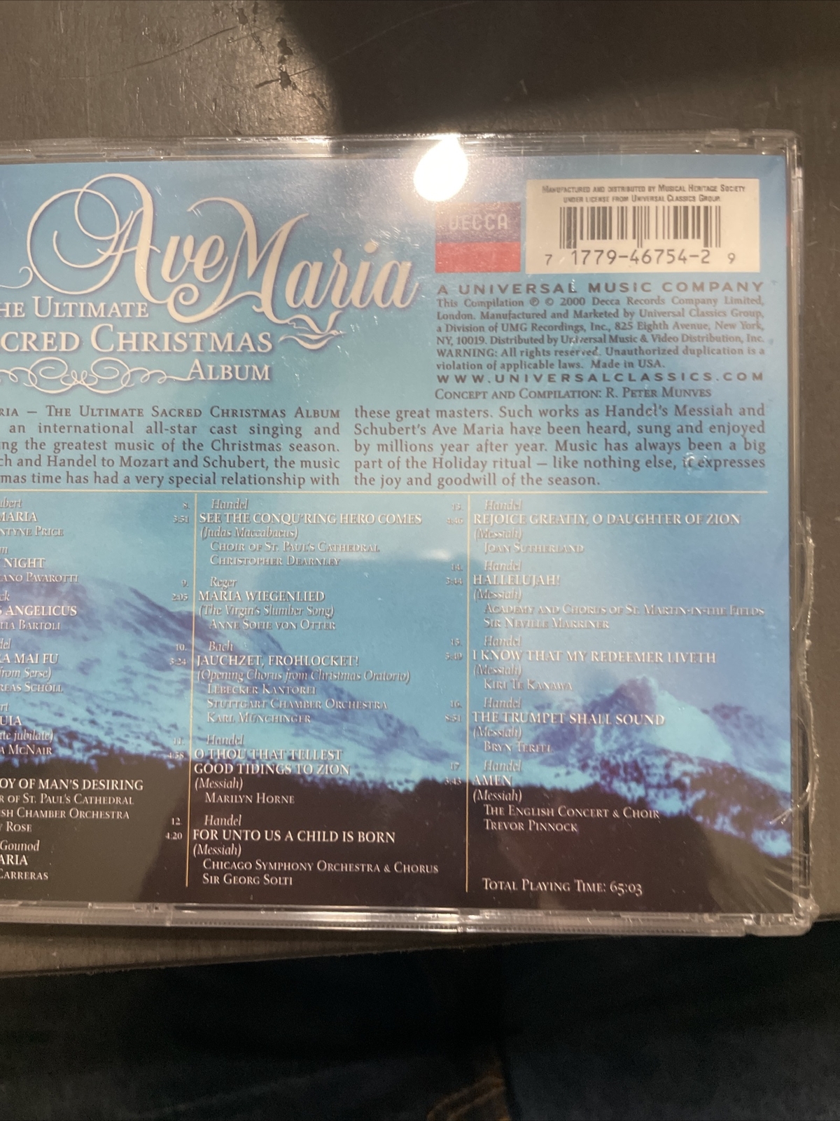 MINT Ave Maria The Ultimate Sacred Christmas Album Kiri Te Kanawa ...