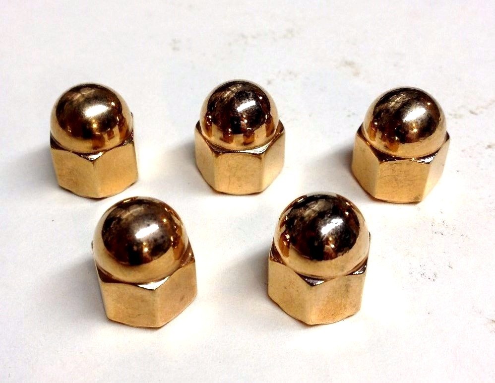 5PC 24k GOLD PLATED ACORN NUT BOLT FOR ENGINE BAY DRESS UP KIT 8X1.25 ...