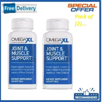 Omega XL 300 Capsules - Green Lipped Mussel Omega-3 Joint Relief (Pack ...