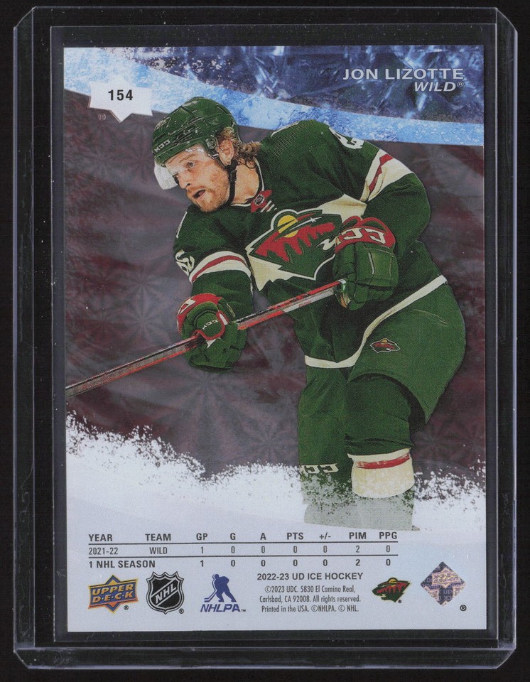 2022-23 UD Ice #154 Jon Lizotte Ice Premieres /299 | eBay