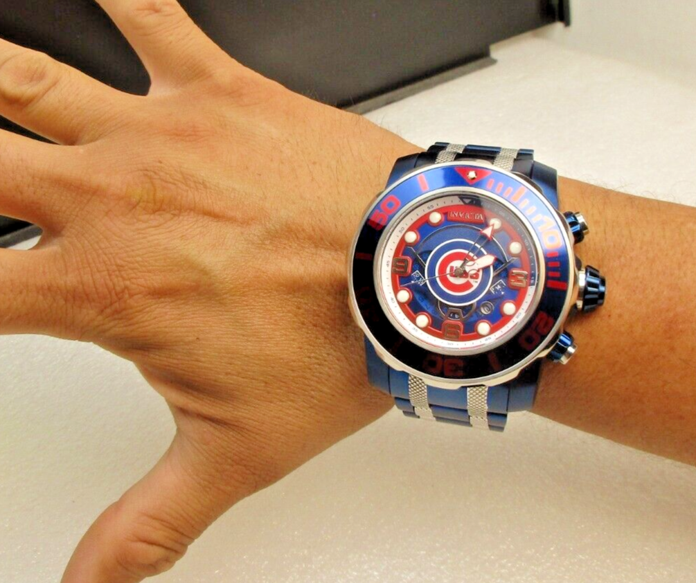 Invicta Men's MLB Chicago Cubs Watch 63mm Steel Black 42786 | eBay