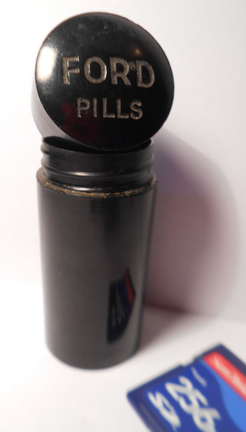 FORD PILLS Aust'n Diet pills hard plastic tube - branded Lid & Base ...