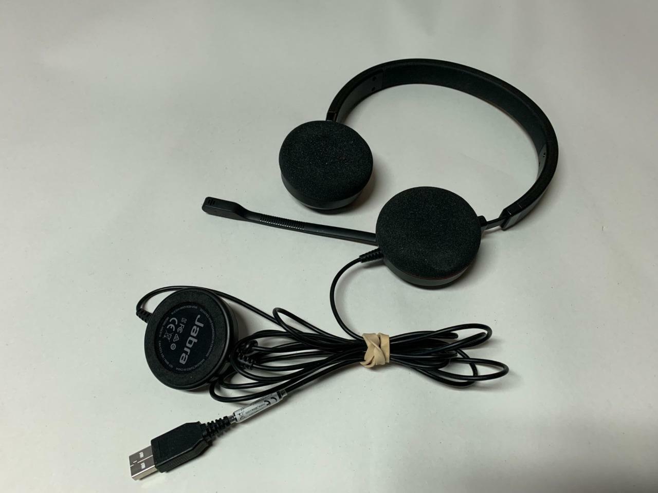 JABRA GN HSC016 EVOLVE 20 STEREO UC CORDED USB HEADSET MIC 150-7000HZ 2 ...