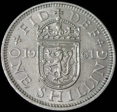 UK One Shilling 1961 Elizabeth II Scottish Coin WCA 8287 | eBay