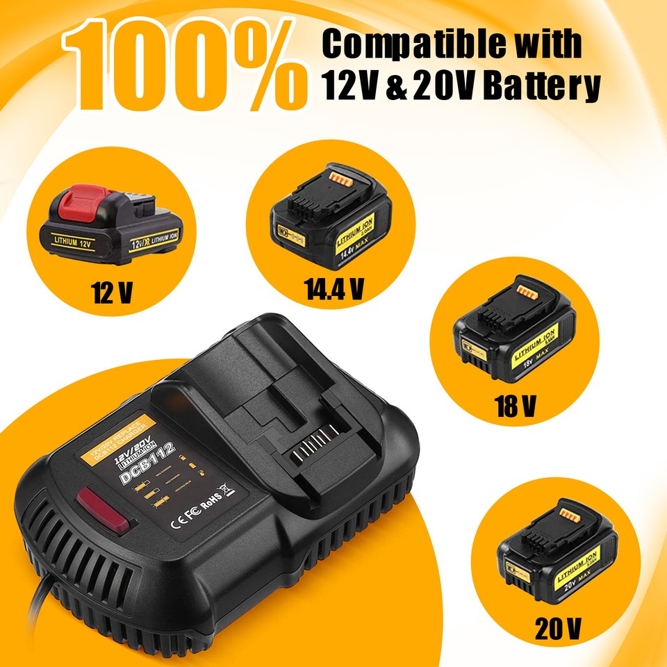 NEW PACK For DeWalt 20V 20 Volt Max 12.0AH Lithium Ion Battery DCB206-2 ...