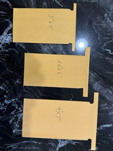 500 Units, 3" x 5" Envelopes BROWN Reusable with Metal Strip Flaps | eBay