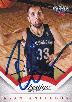 RYAN ANDERSON NEW ORLEANS PELICANS SIGNED CARD NETS MAGIC ROCKETS SUNS ...