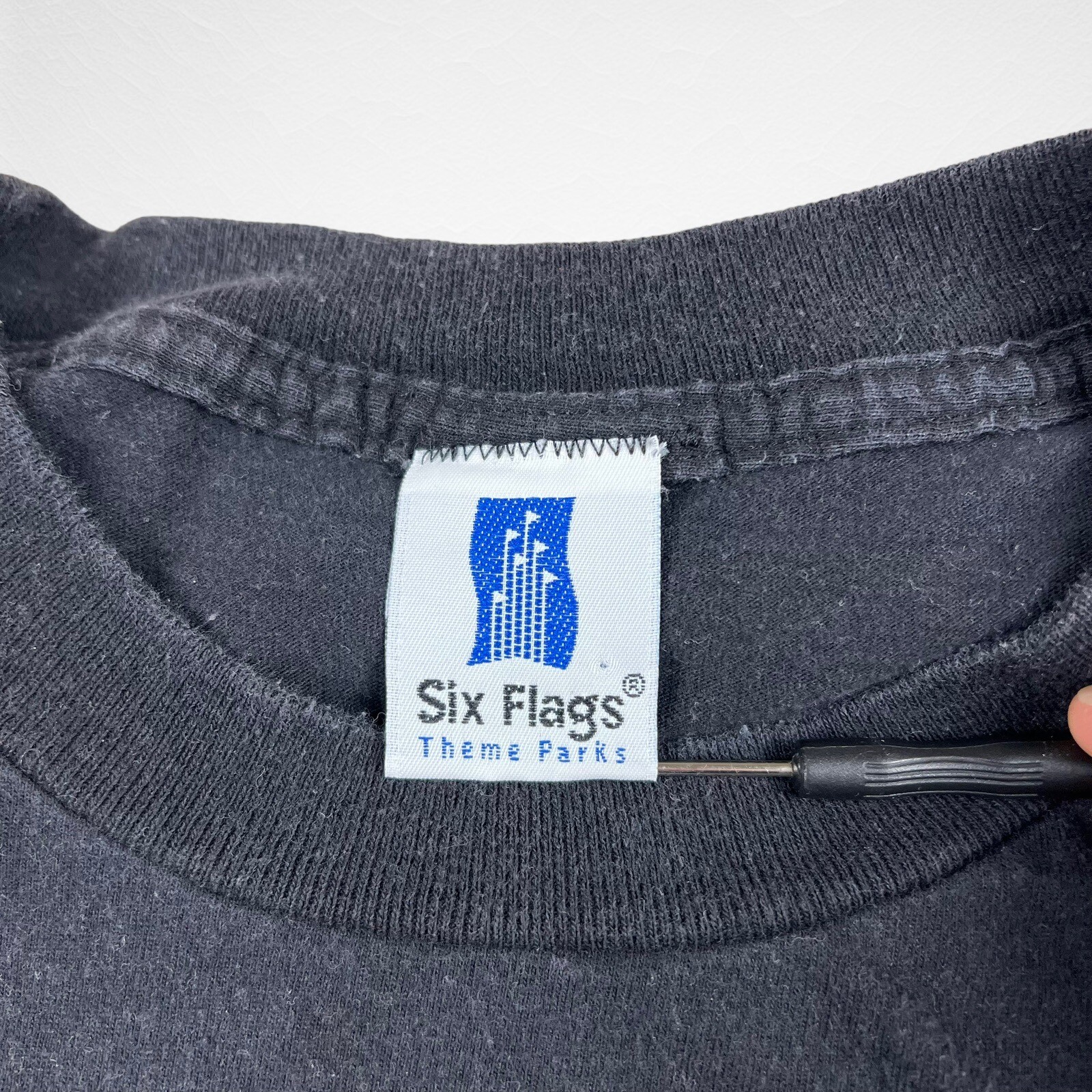 Vintage 1998 Riddler’s Revenge Black T Shirt Size L B… - Gem