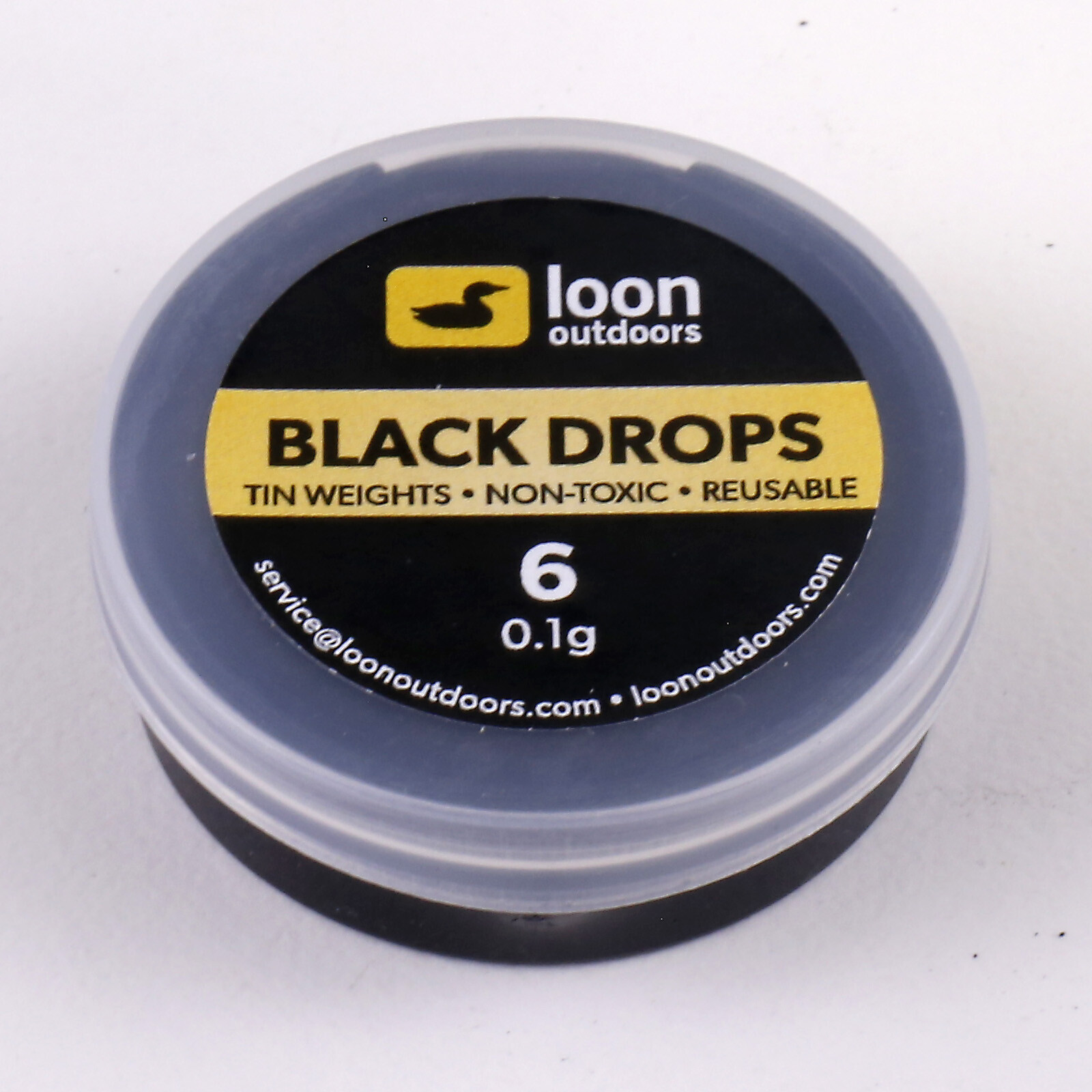 Loon Outdoors Black Drops Tin Weights Refill Tub - ALL SIZES - FREE ...