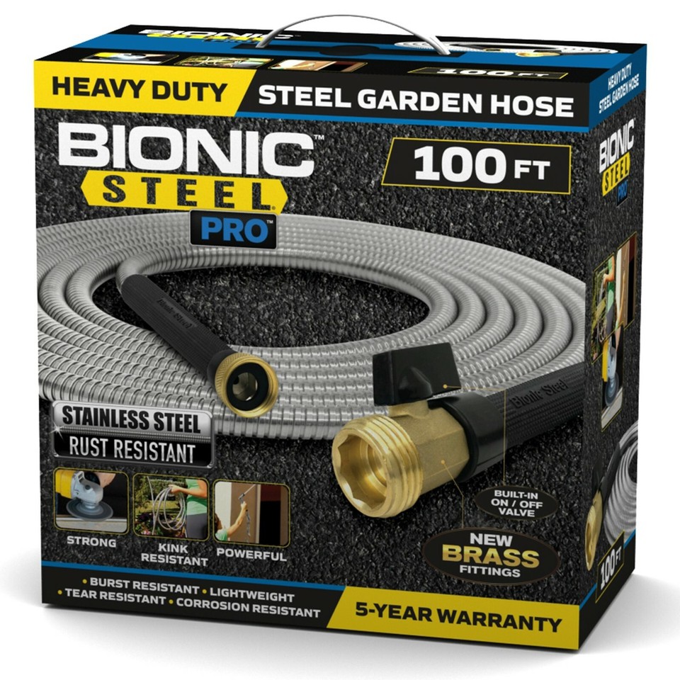 Bionic Steel Pro Heavy Duty 304 Stainless Steel Metal Garden Hose - 4 ...