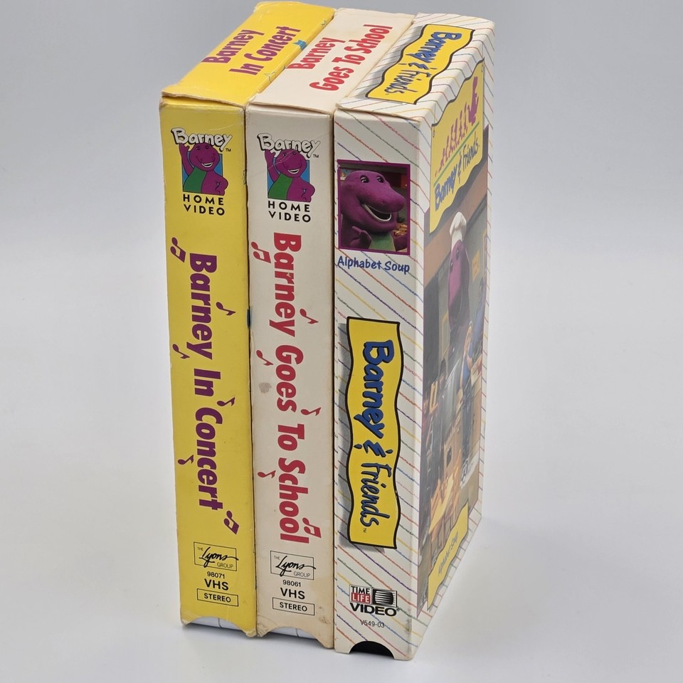 Barney VHS Movie Lot 3 Barney Goes To School, Alphabet Soup, Barney In ...