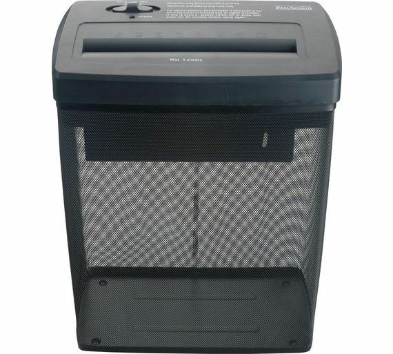 ProAction VS506P Paper Shredder 5 Sheet 18 Litre Cross Cut A4 ...
