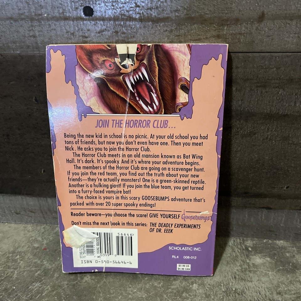 Give Yourself Goosebumps #3: Trapped in Bat Wing Hall - 1st Edition R.L ...