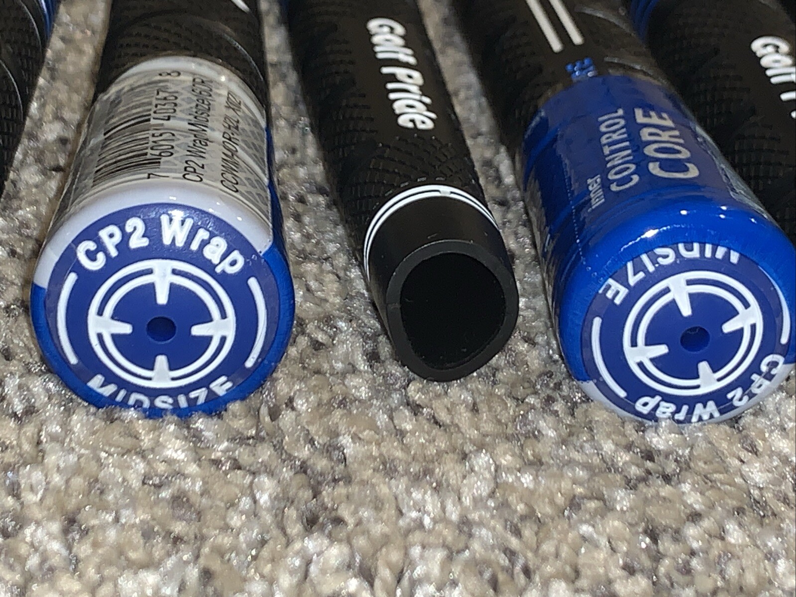 New 13 Golf Pride CP2 Wrap Black Blue Midsize Golf Grips 60R Control ...