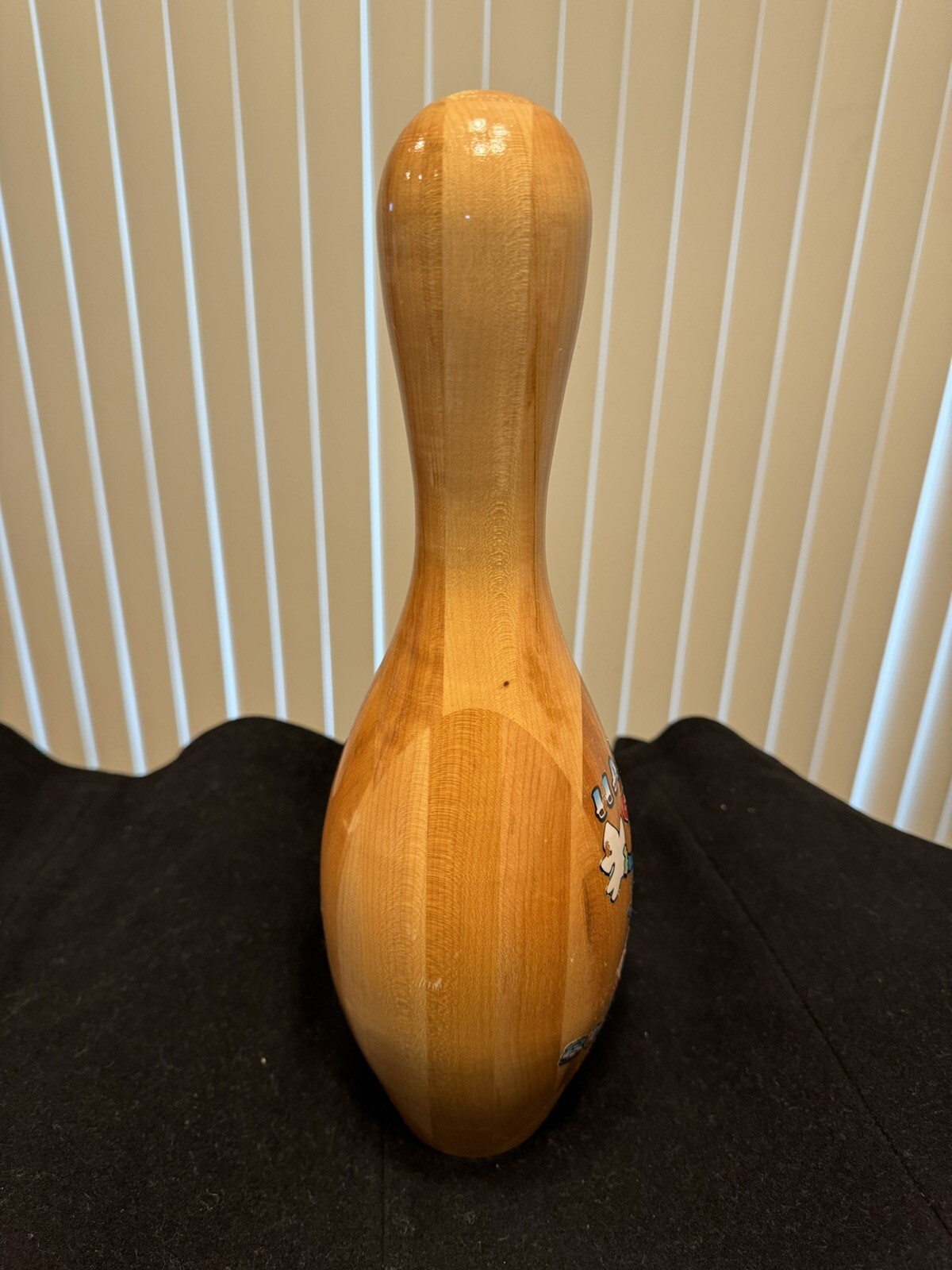 HAPPY BIRTHDAY BOZO THE CLOWN SOLID WOODEN BOWLING PIN WITH SHINY ...