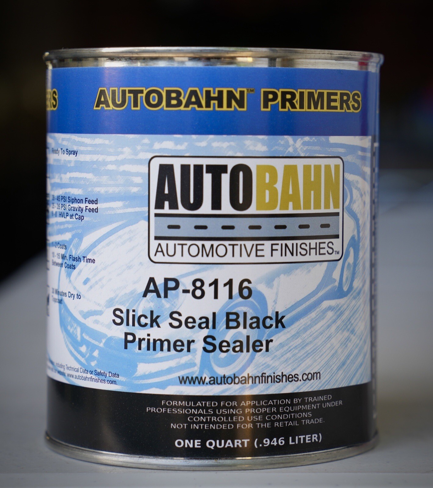 Autobahn Slick Seal BLACK 1K Primer Sealer Quart size! AP-8116 Ready to ...