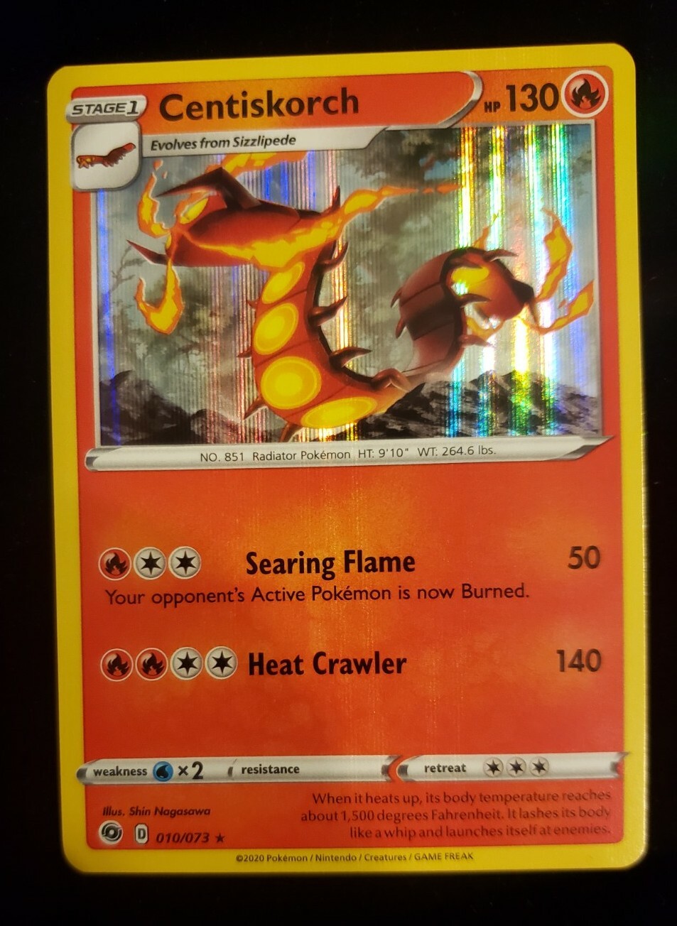 Pokemon- Champion's Path- Centiskorch 010/073- Rare Holo Card | eBay