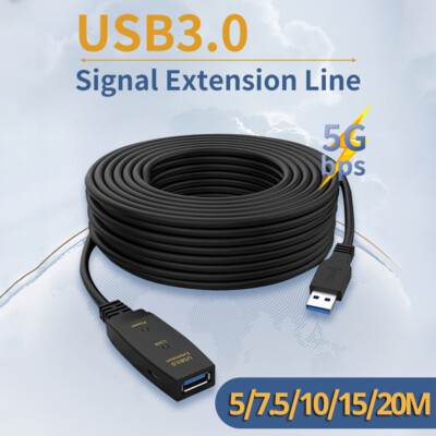 Active USB 3.0 Extension Cable with Amplifier Powered Male to Female 5M ...