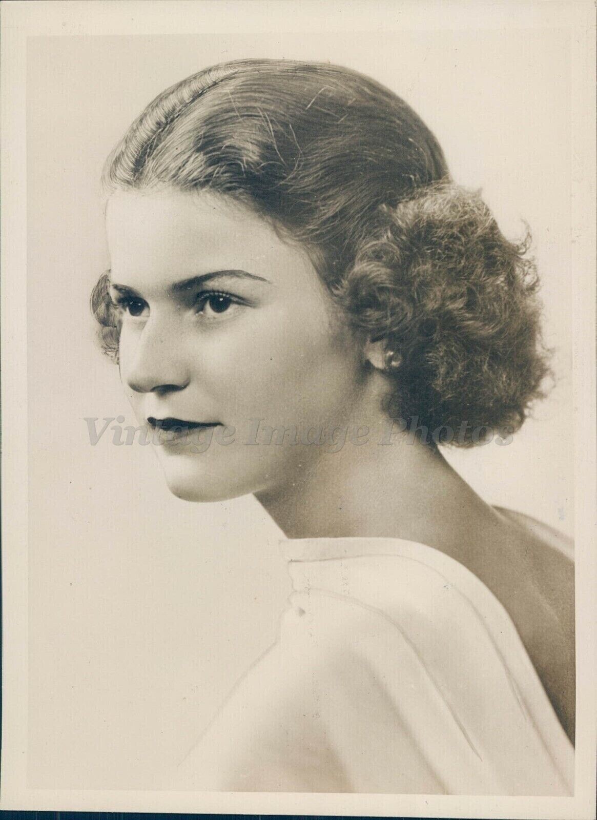 1938 Photo Miss Elizabeth Jaques Bridal Attendant Roosevelt Clark | eBay
