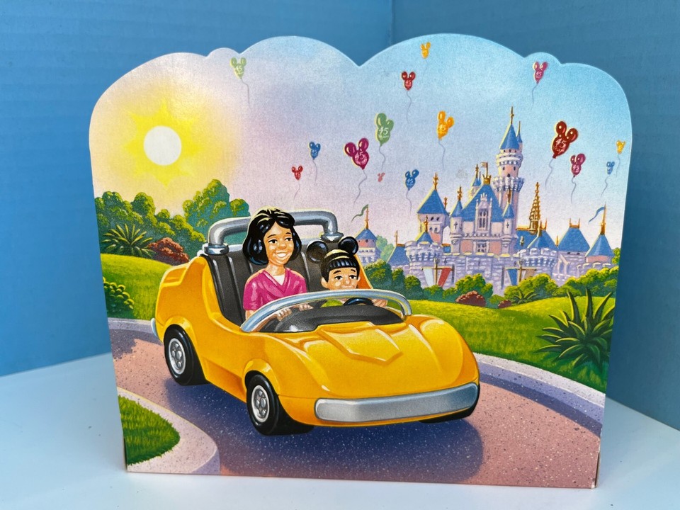 Disneyland The Autopia Cars by Chevron + Stickers & Postcard Retired ...