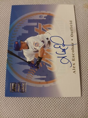 2002 ALEX ESCOBAR TOPPS AUTOGRAPHED AUTO ROOKIE CARD RC #TA-AE NY METS ...