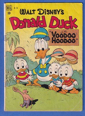 Four Color Walt Disney's Donald Duck #238 Voodoo Hoodoo 1st Bombie The ...