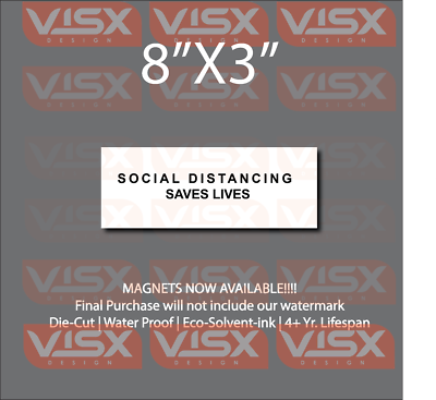 Social Distancing Saves MAGNET Bumper Sticker Warning Caution Business ...