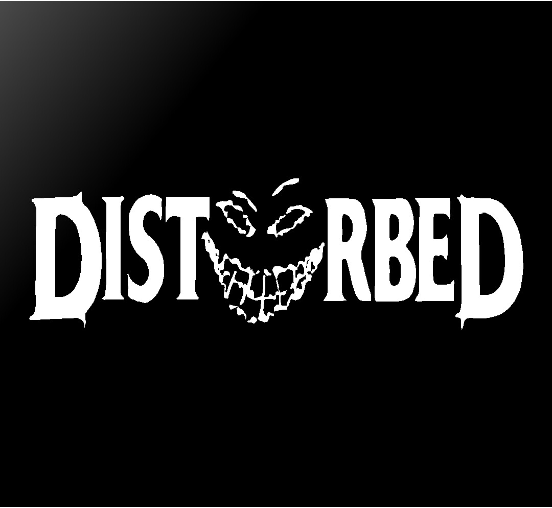 DISTURBED Vinyl Decal Car Window Laptop Guitar Metal Band Logo Sticker ...