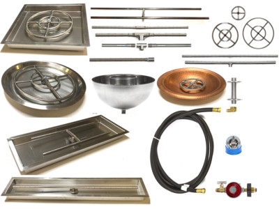 Create Your Own Gas Fire Feature w/ a Basic Complete Kit - Choose ...