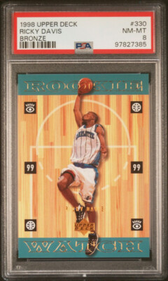 RICKY DAVIS 1998 UPPER DECK BRONZE ROOKIE RC SP /100 HORNETS PSA 8 POP ...