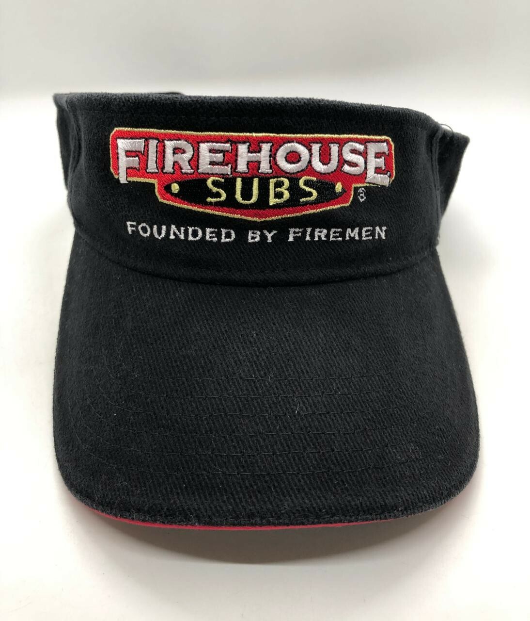 Firehouse Subs Employee Visor Cap hat Adult Adjustable Black Brushed ...